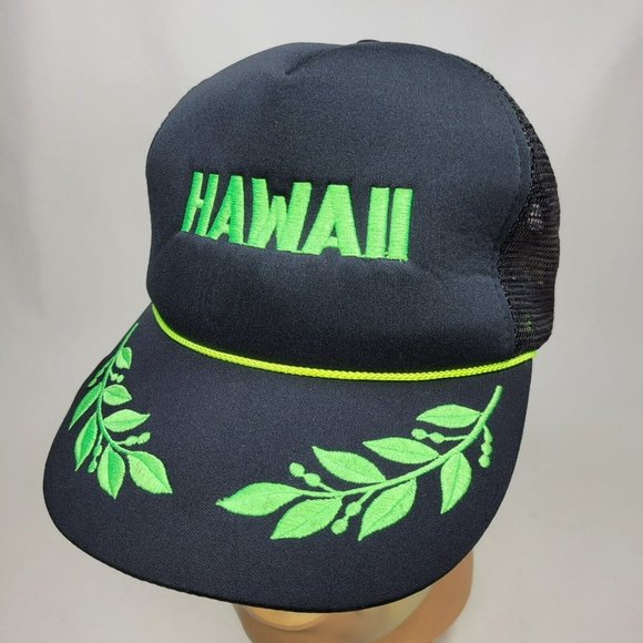 Hawaiian Headwear | Accessories | Vintage Hawaii 5panel Foam Trucker ...